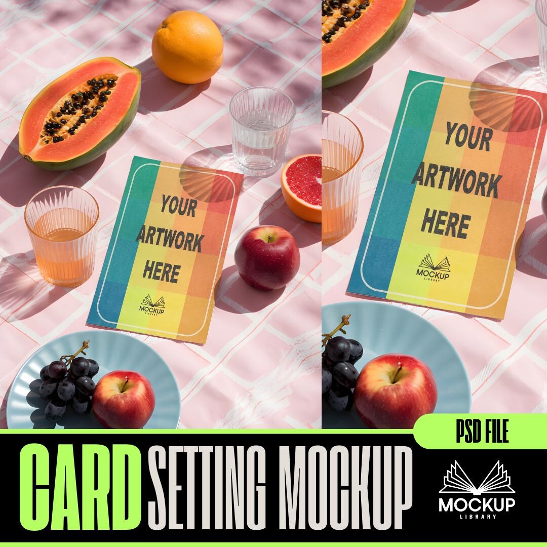 Picnic Card Frame Mockup / PSD Template / PSD Files for Prints ...