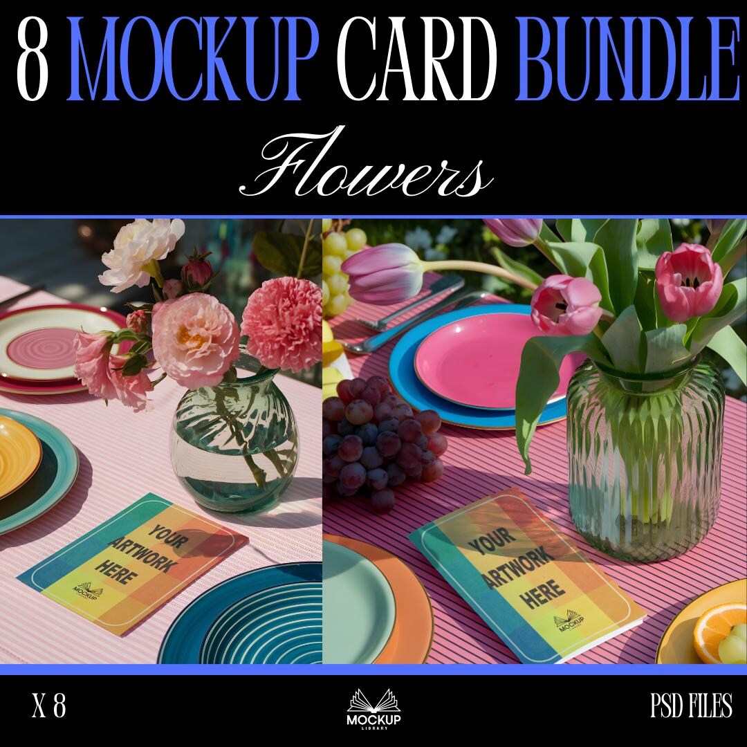 Menu Card Frame Mockup Bundle / Modern Template/ Art Pack/ PSD Files ...