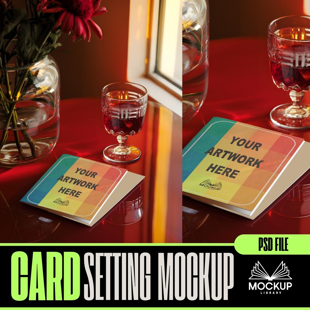 Menu Card Frame Mockup / Template Bundle/ PSD Files Collection for ...