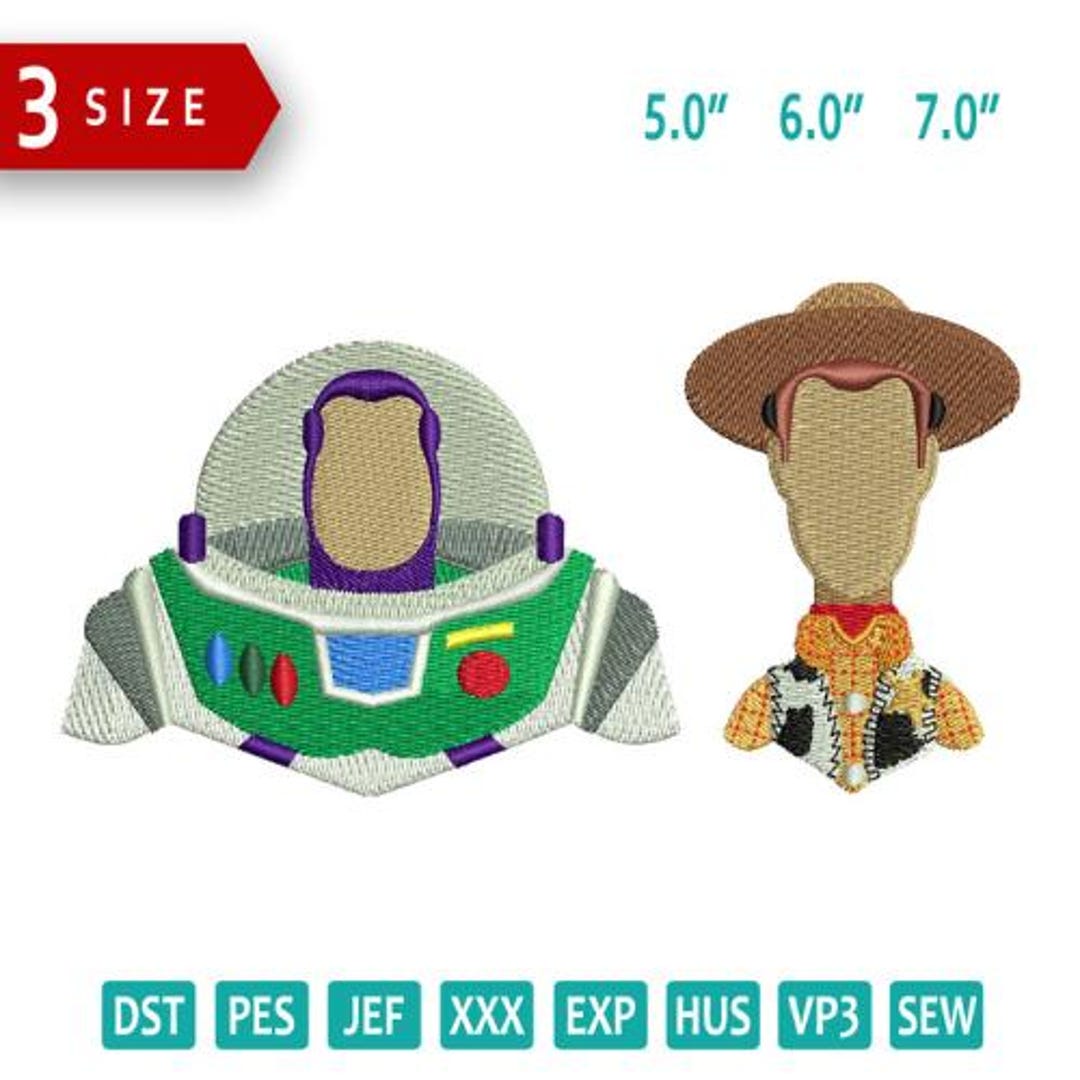 Buzz Lightyear and Woody Embroidery Design_machine Embroidery Design Files - Etsy
