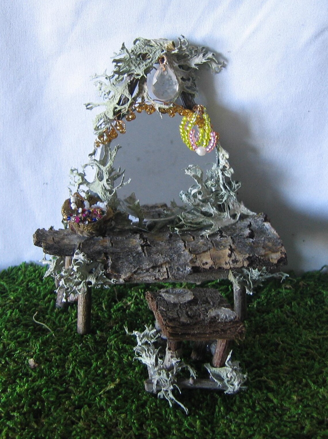 Fairy Vanity Dressing Table, Mirror and Chair, Woodland Décor, Woodland ...