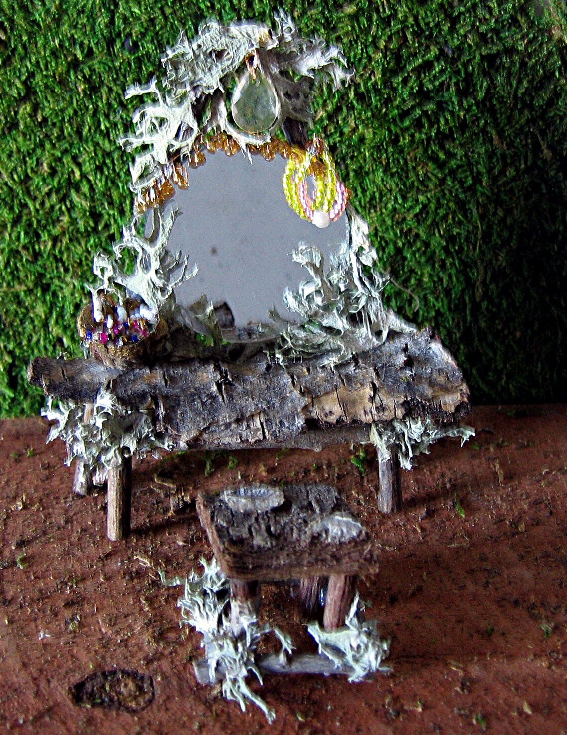 Fairy Vanity Dressing Table, Mirror and Chair, Woodland Décor, Woodland ...