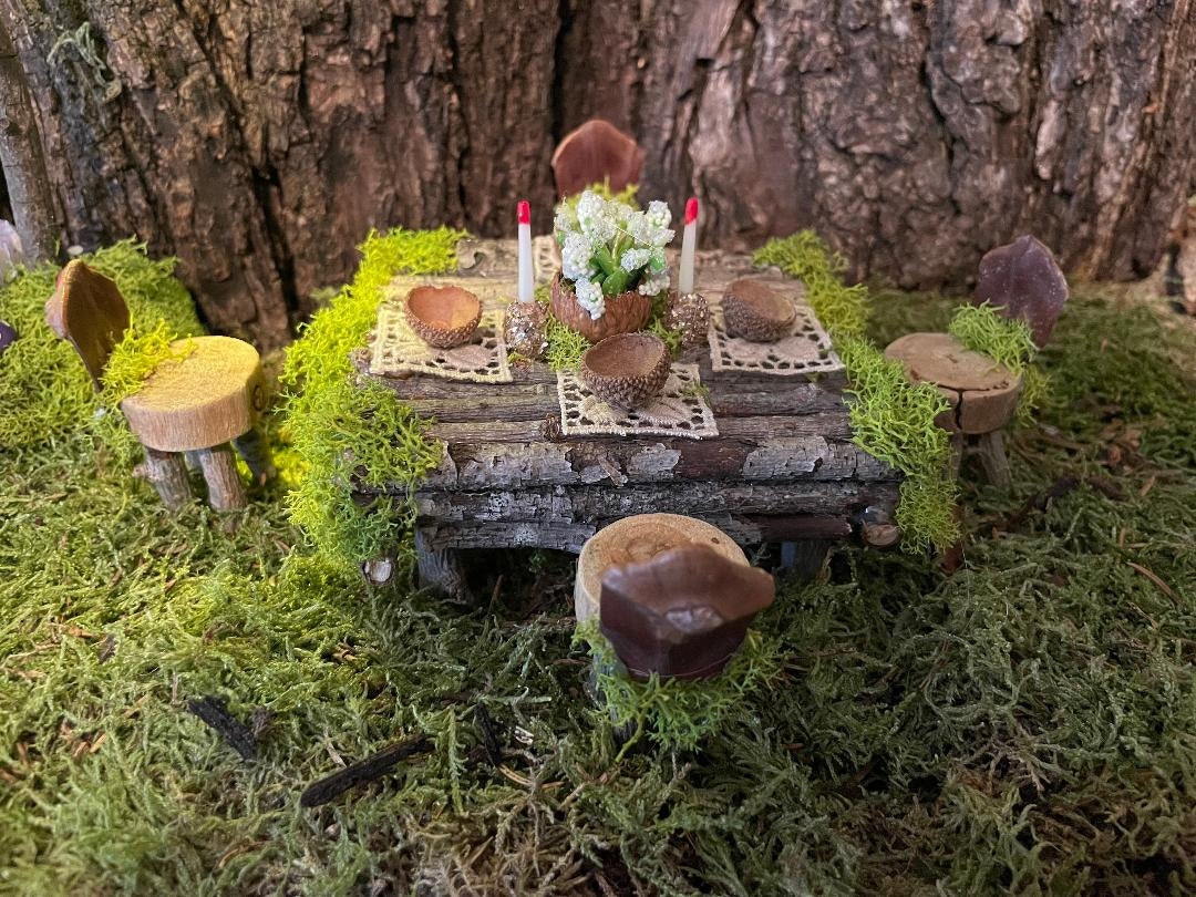 Woodland Fairy Table & Chairs - Etsy
