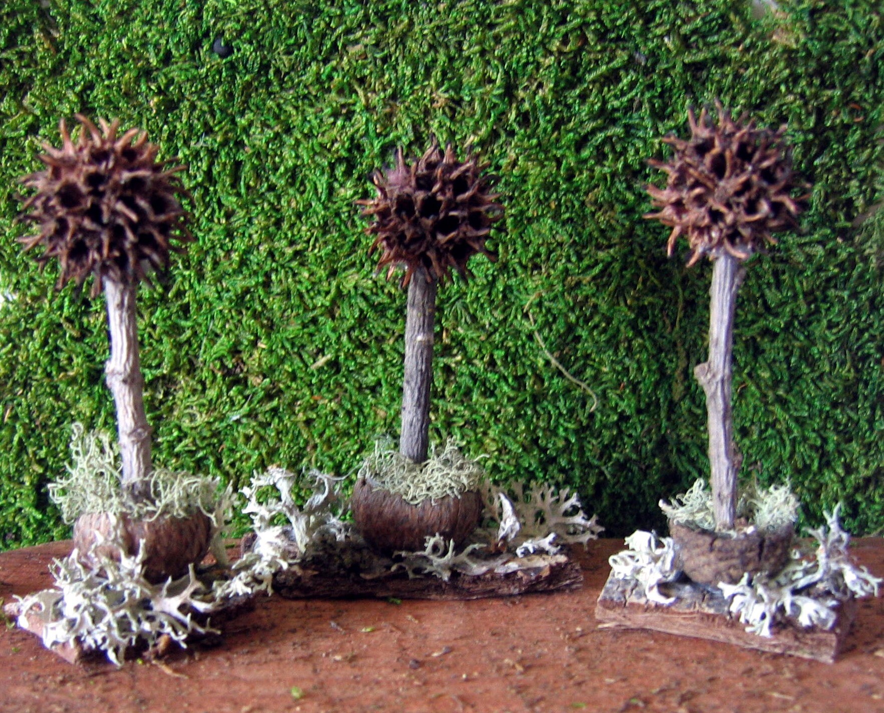 Woodland Fairy Trees, Set of 3, Fairy Garden, Fairy Accessories, Fae ...
