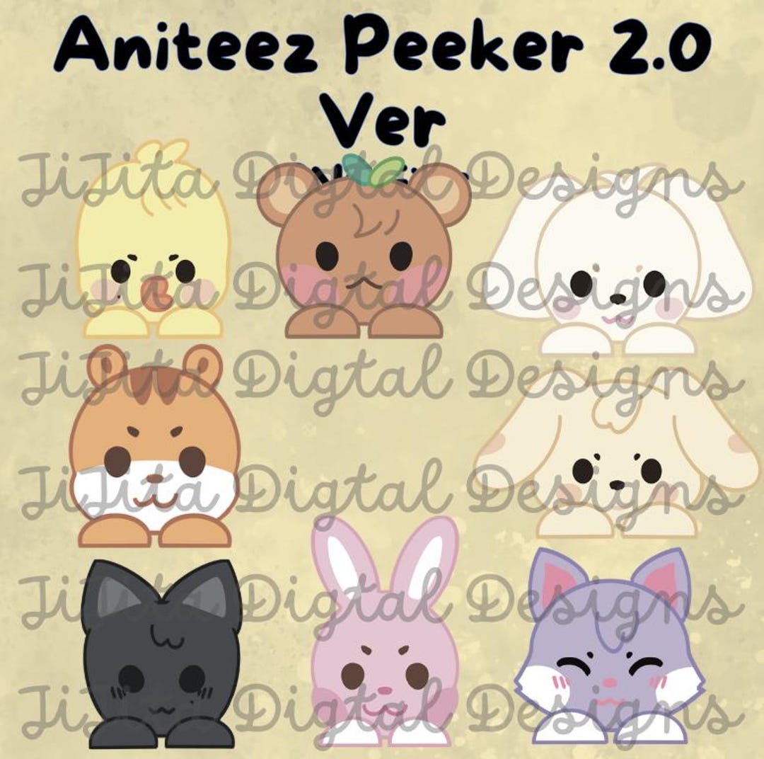 Aniteez 2.0 Peeker | Digital Files | PNG | Transparent Background ...