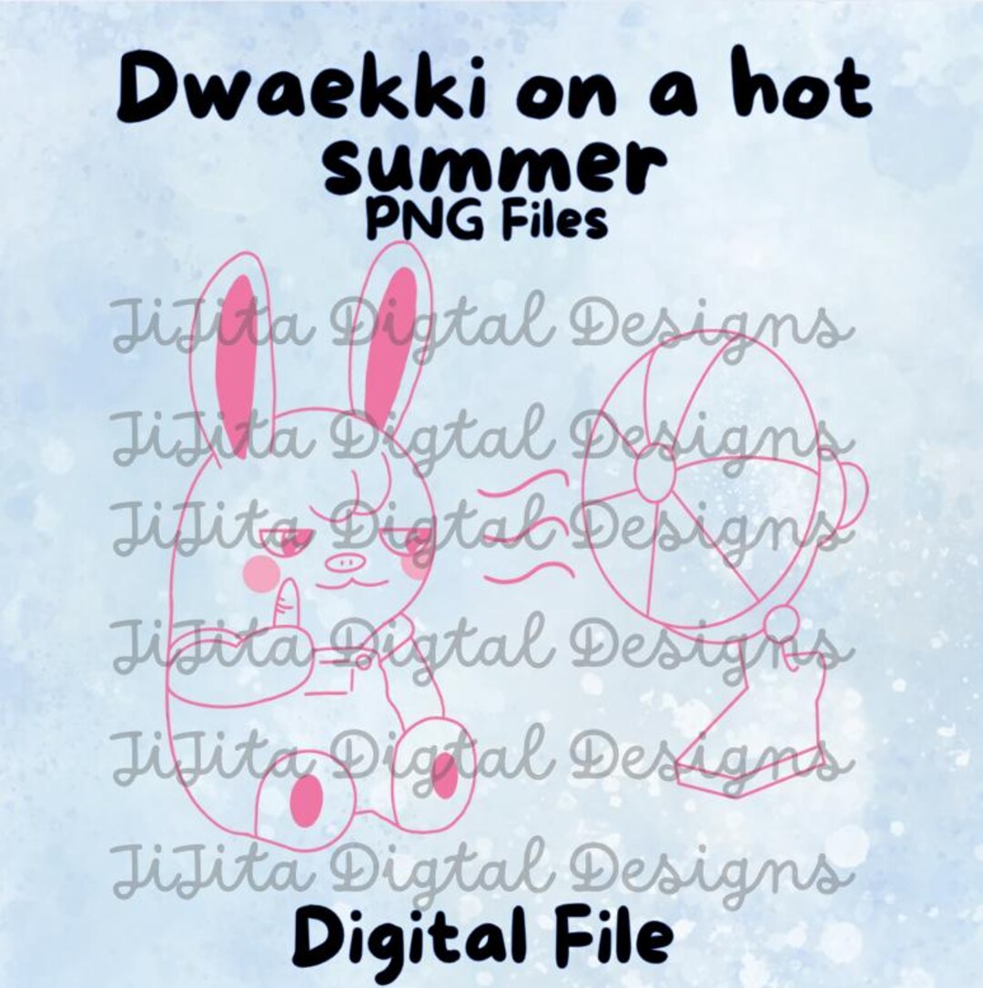 Dwaekki on a Hot Summer | Digital Files | PNG | Transparent Background ...