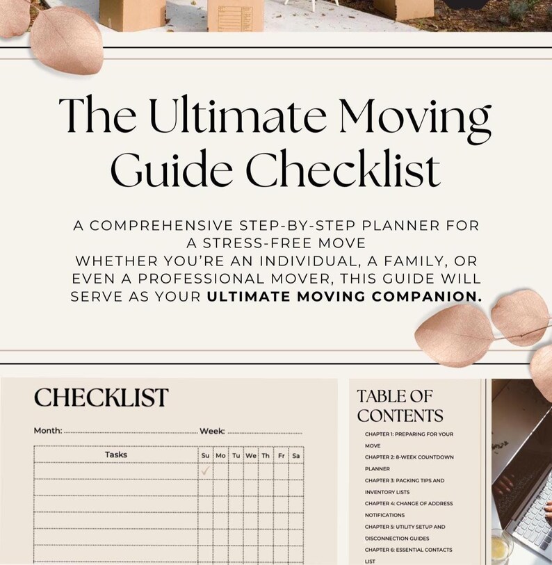 Ultimate Moving Guide & Checklist Planner Step-by-step (PDF) - Etsy
