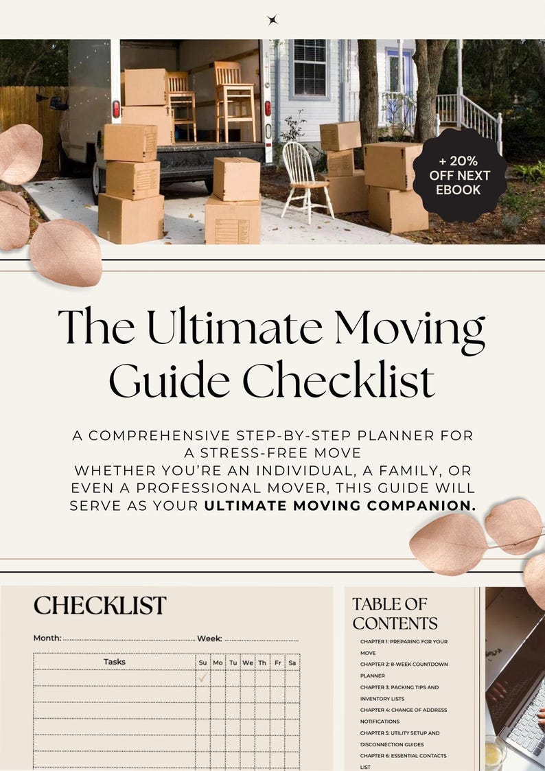 EDITABLE Ultimate Moving Guide & Checklist, Moving Guide for Beginners ...
