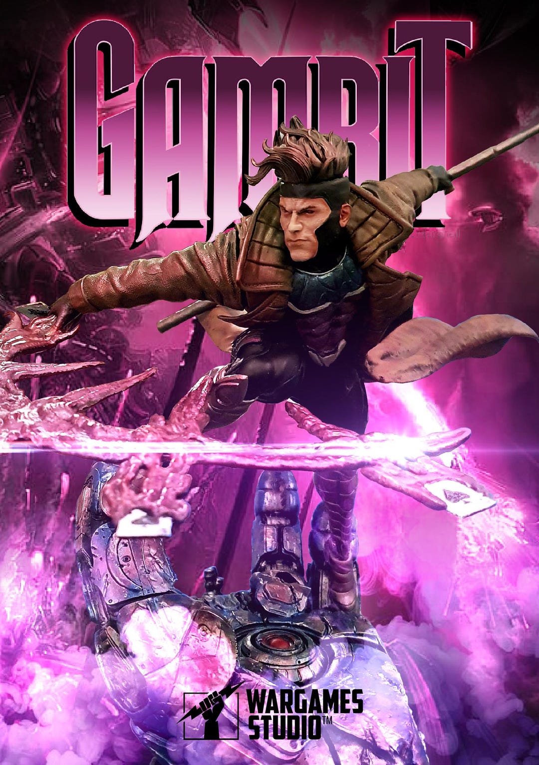 Gambit Statue: Hand-painted X-men Collectible, 3D Printed Resin - Etsy