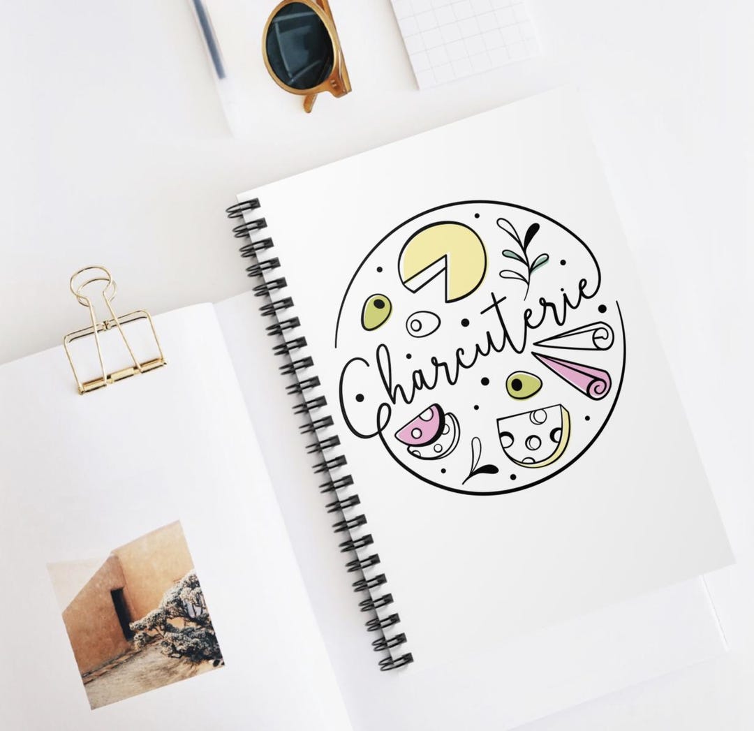 Custom Charcuterie Spiral Notebook | Personalized Foodie Gift, Chef ...