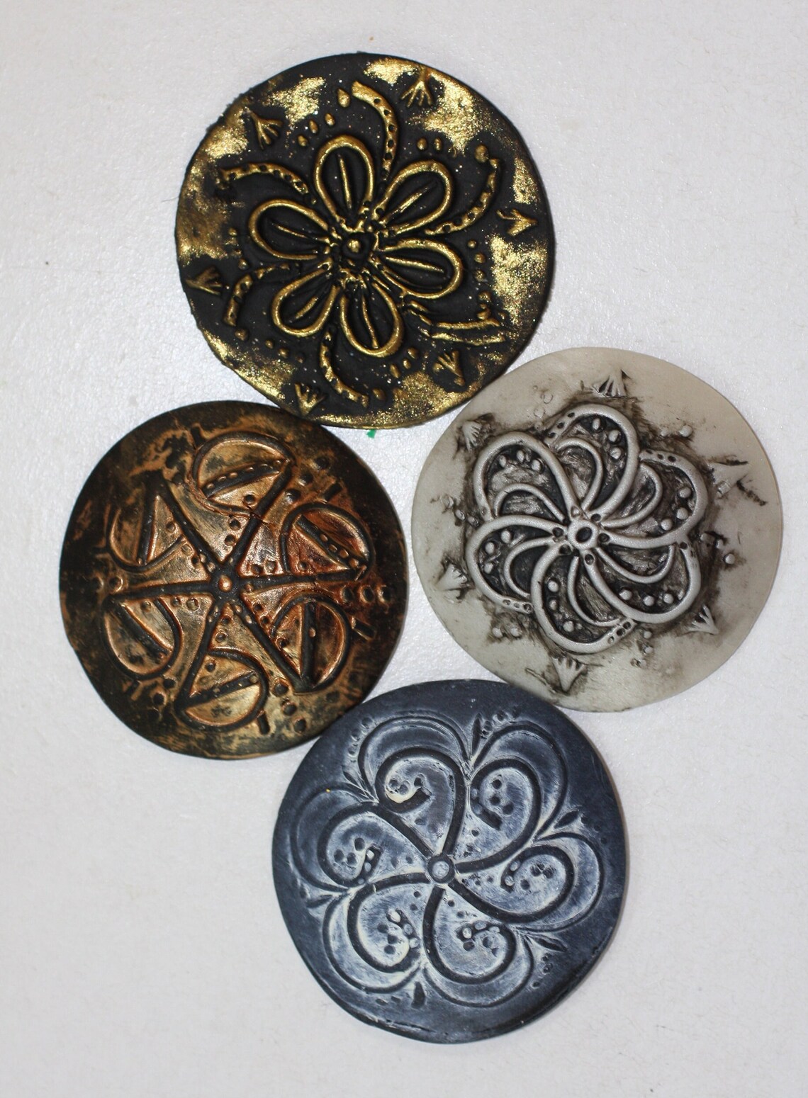 Set of 4 Original Sculpted Molds "victorian Fiiligree Circles" - Etsy