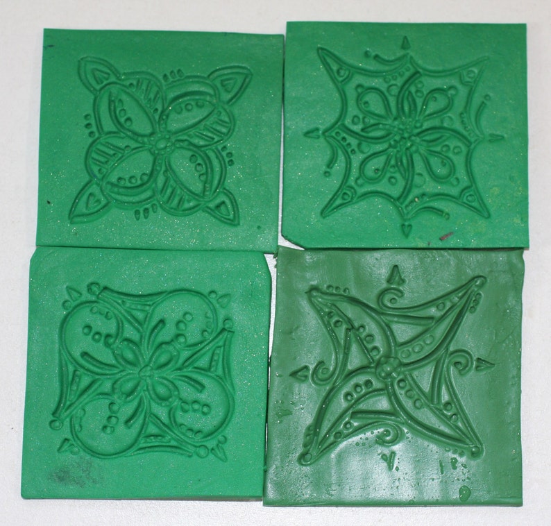 Set of 4 Original Sculpted Molds "victorian Squares" - Etsy