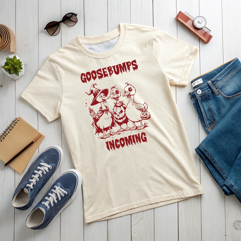 Goosebumps Incoming Halloween Goose SVG PNG, Funny Witch Zombie Vampire ...