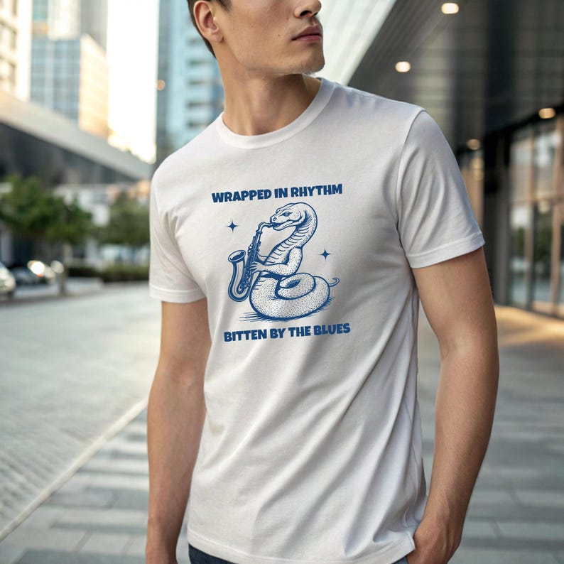 Wrapped in Rhythm Bitten by the Blue SVG Saxophone Playing Snake ...