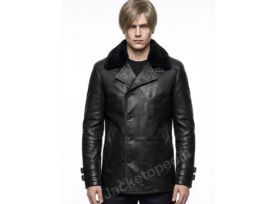 Leon Kennedy RE9 Jacket | Resident Evil Requiem Inspired Black Leather ...