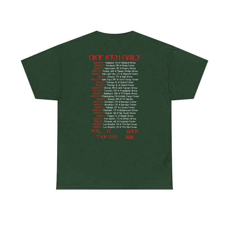 NIN Tour 2025 Unisex Heavy Cotton Tee, Nine Inch Nails Concert Tee ...