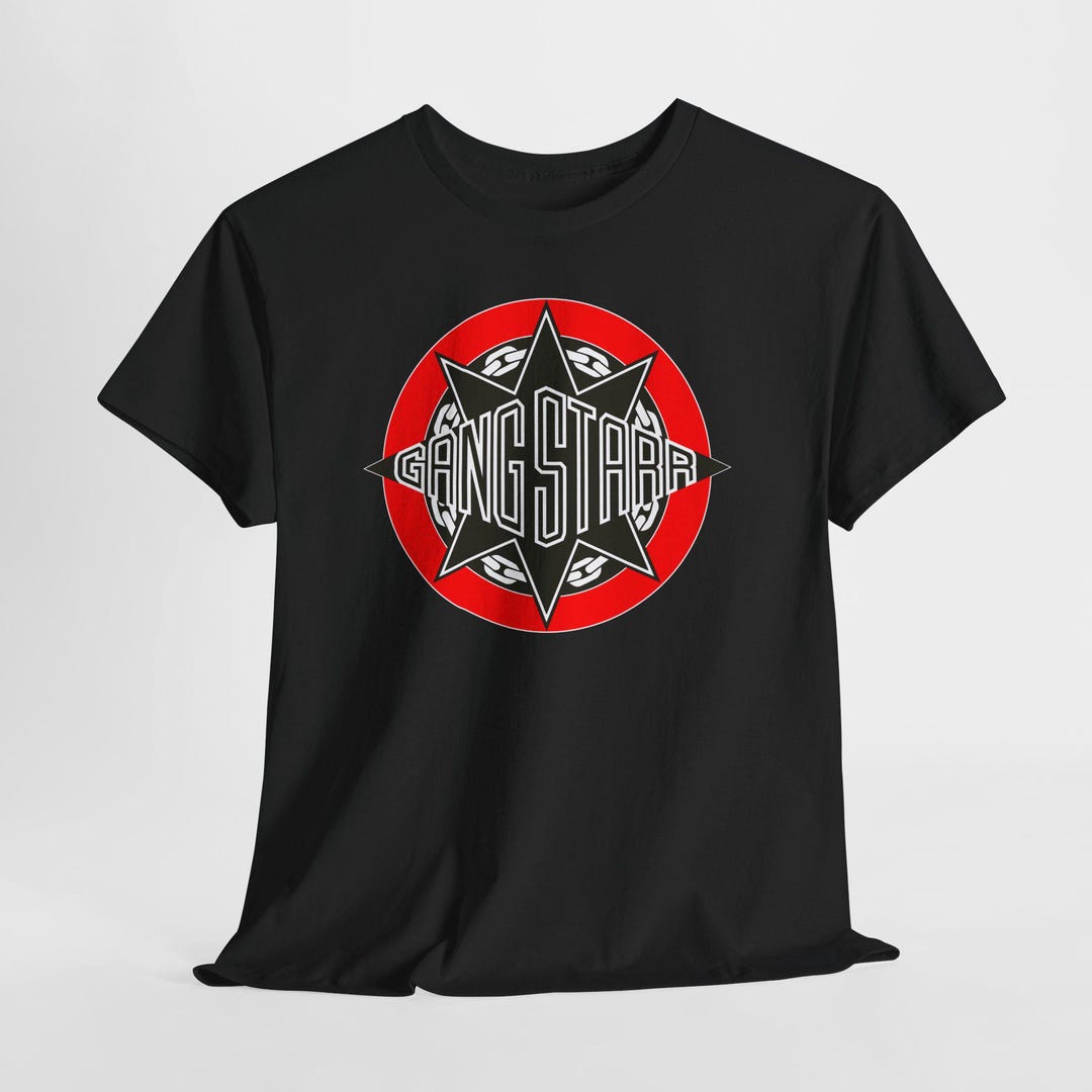 Gang Starr Logo Tee | Hip Hop Crew Emblem, Red Circle Graphic - Etsy