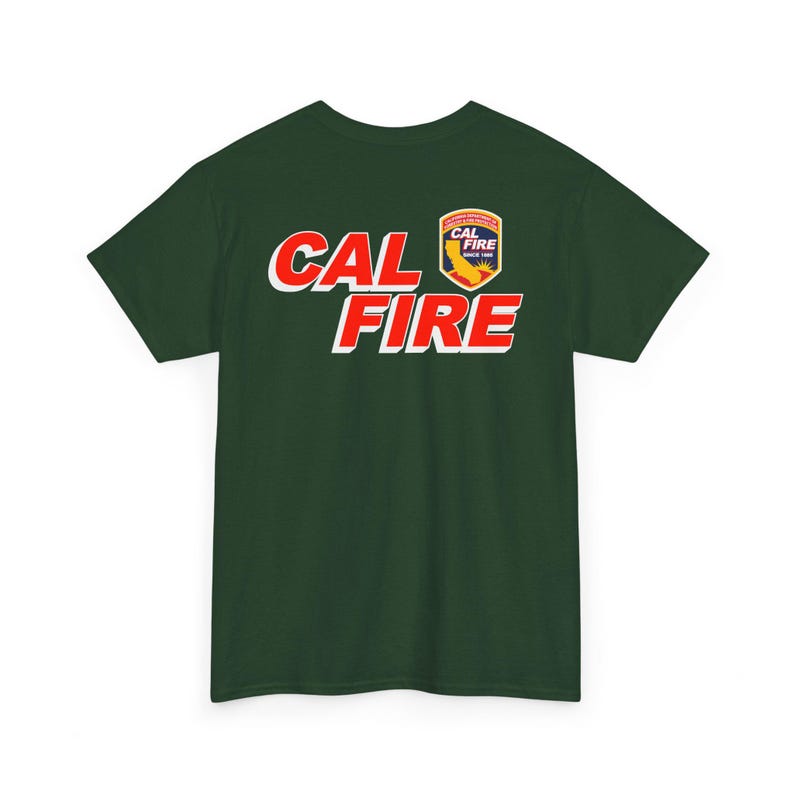 Unisex Firefighter Tee - CAL FIRE Logo Heavy Cotton T-shirt ...