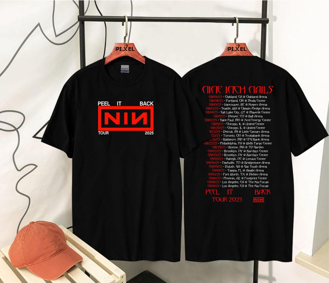 NIN Tour 2025 Unisex Heavy Cotton Tee, Nine Inch Nails Concert Tee ...