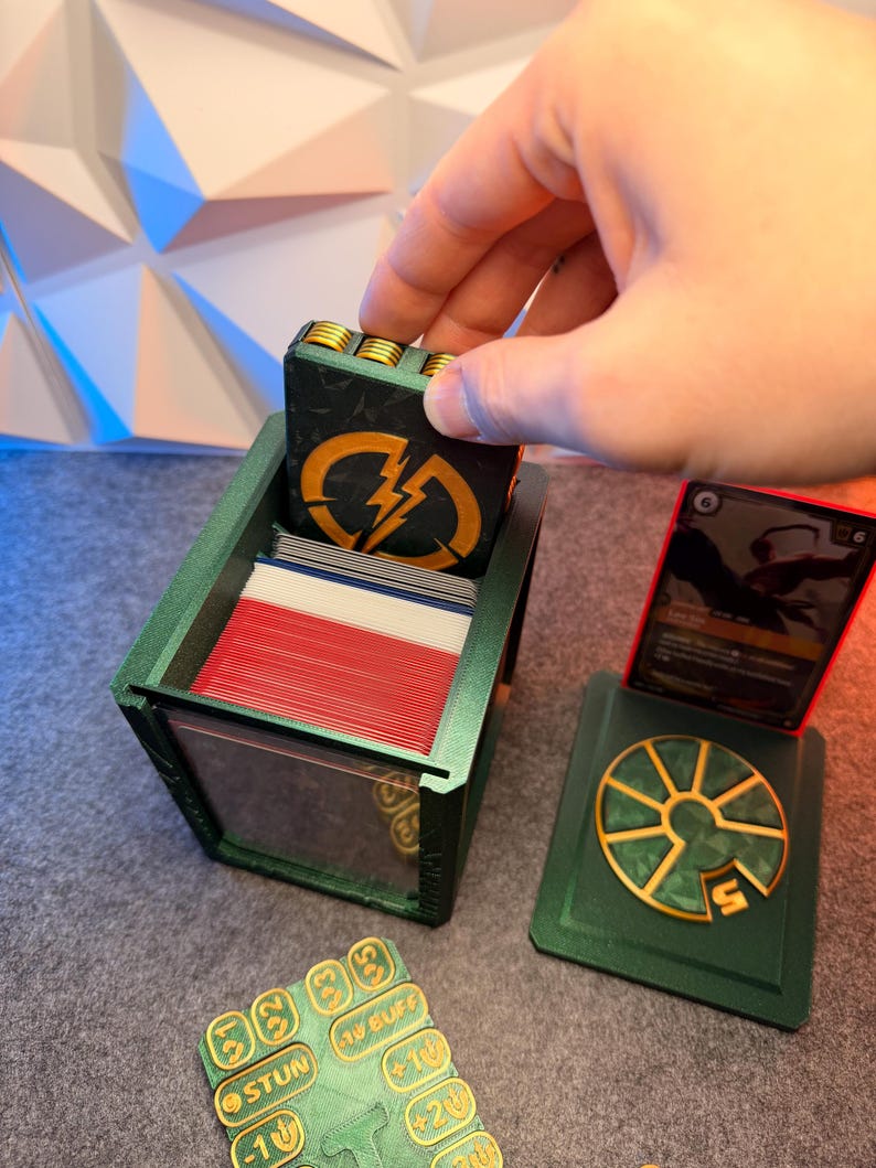 Riftbound Deck Box | 100 Cards | Magnetic | With Life Counter ...