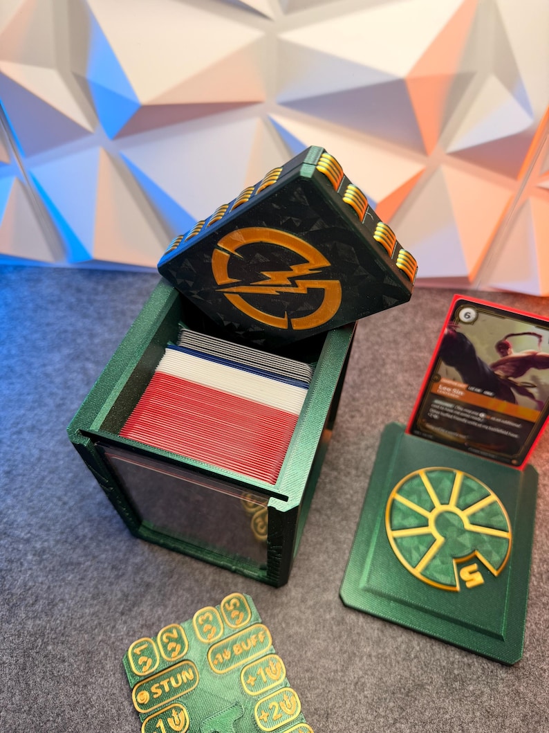 Riftbound Deck Box | 100 Cards | Magnetic | With Life Counter ...