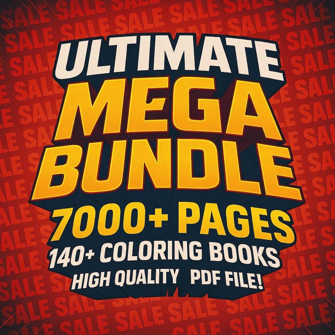 7000+ Coloring Pages Mega Bundle, Coloring Pages, Cozy Friends, Cute ...