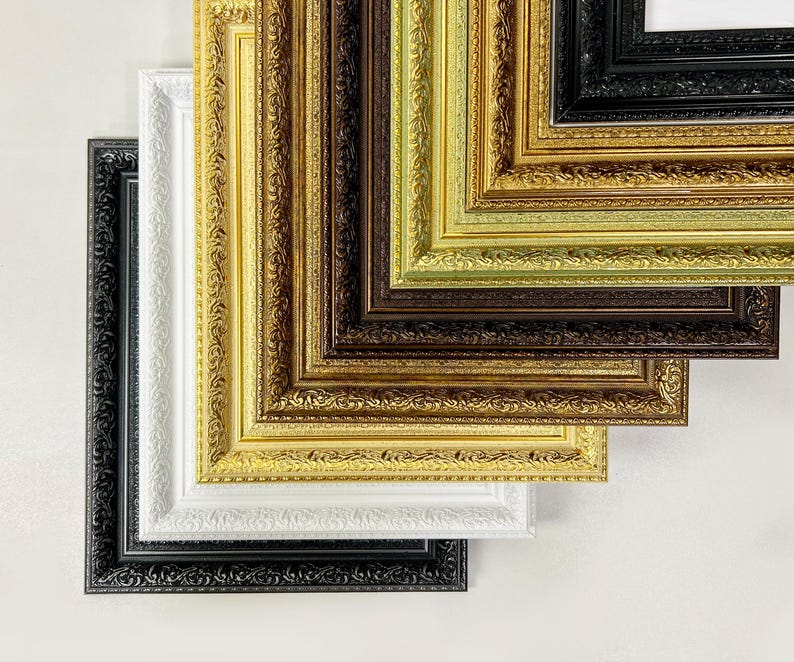 Custom Ornate Vintage Picture Frames – Antique Baroque Style Wall Decor ...