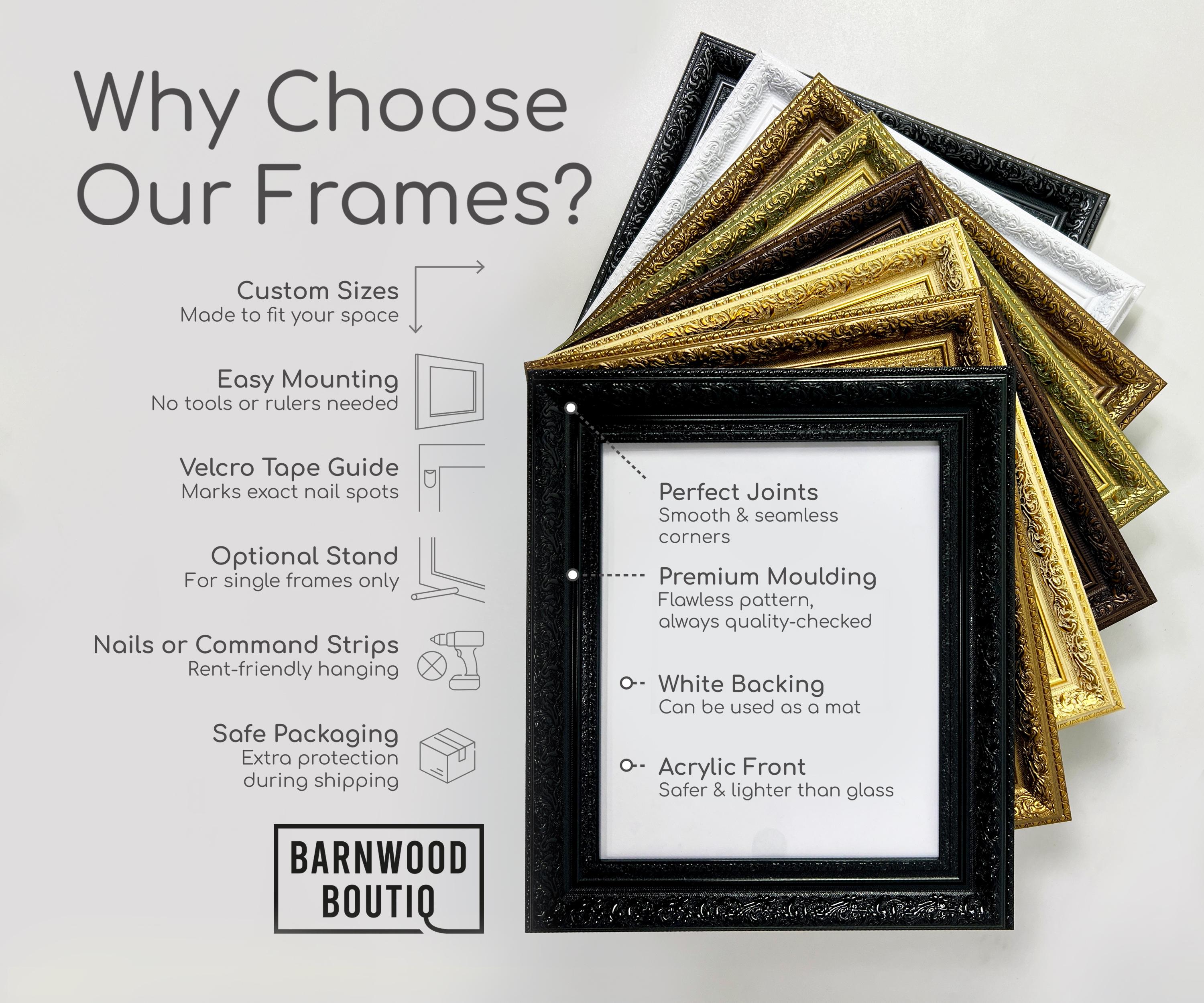 Custom Ornate Vintage Picture Frames – Antique Baroque Style Wall Decor ...