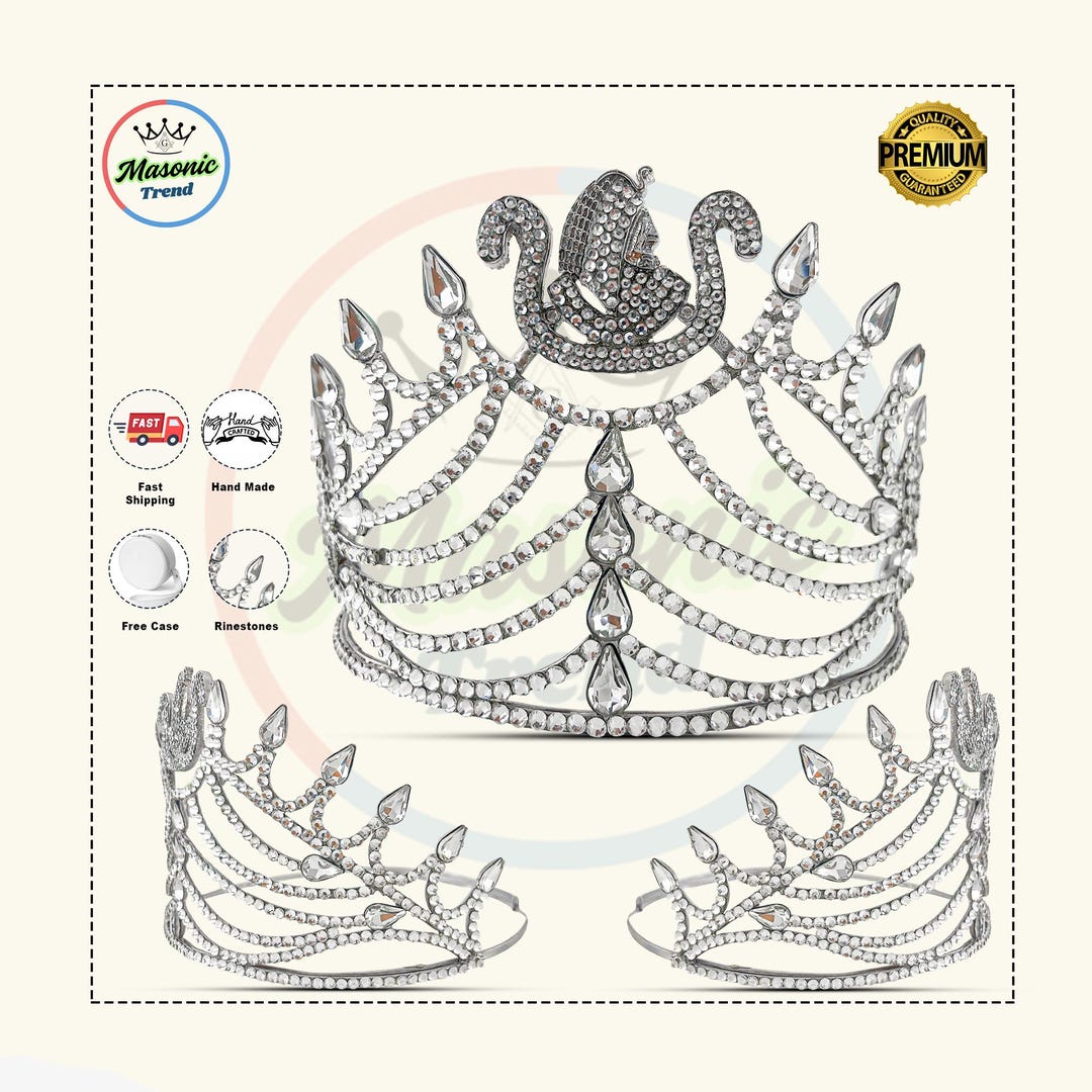 DOI Crown, Masonic Daughter of ISIS Crown Silver Tone With in Premium ...