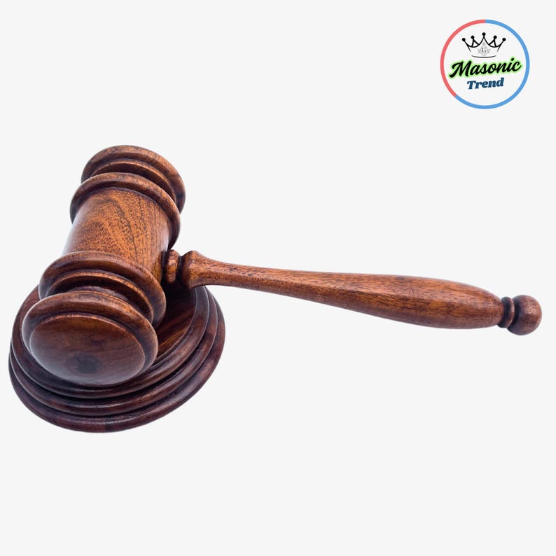 Masonic Wood Gavel and Block Natural Acacia Wood Hand Crafted in ...