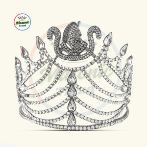 DOI Crown, Masonic Daughter of ISIS Crown Silver Tone With in Premium ...