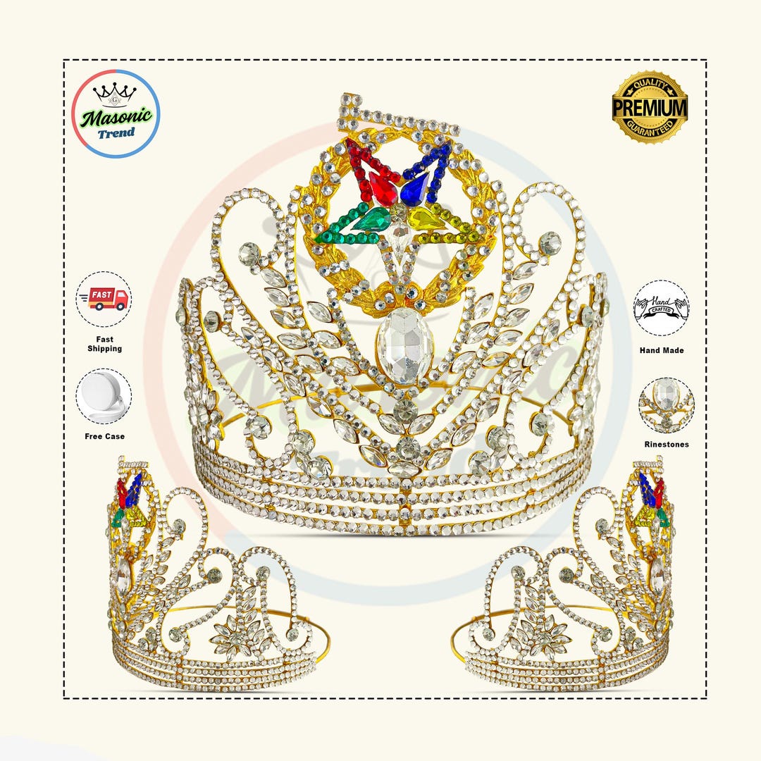 Masonic OES Crown Big Style, Freemason OES Big Size Crown New Beautiful ...