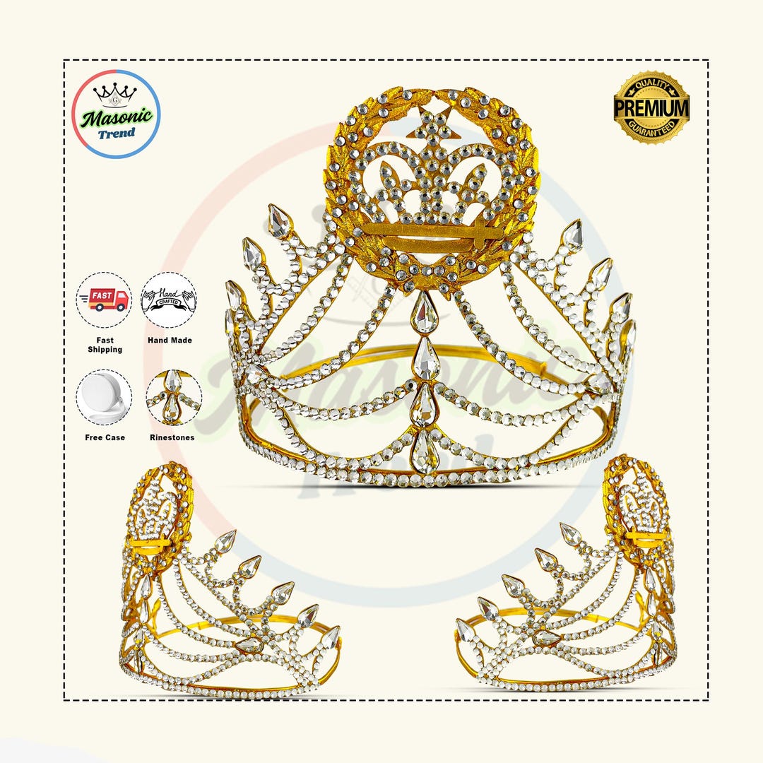 Masonic Grand Worthy Amaranth Crown Gold Tone in Best Quality ...