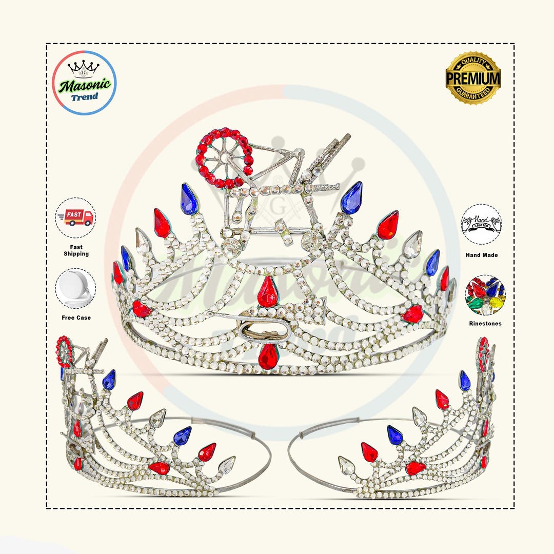 HOJ Crown, Masonic Heroines of Jericho Crown 12 Pointes Hand Made in ...