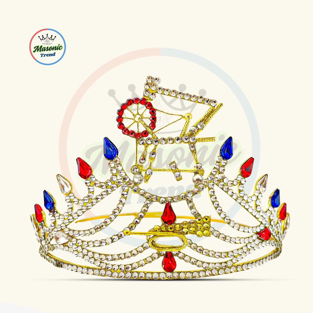 HOJ Gavel Crown, Masonic Heroines of Jericho Crown With Gavel and 12 ...