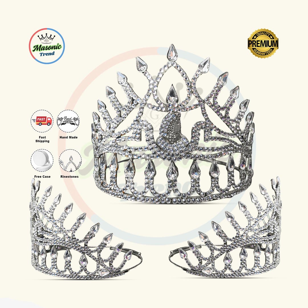 DOI Crown, Masonic Daughter of ISIS Crown Silver Tone With in Premium ...