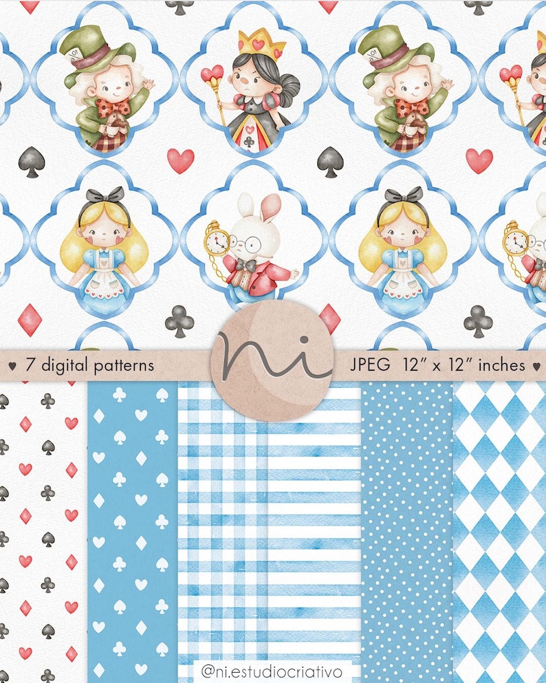 Alice in Wonderland Clipart, Watercolor Tea Party PNG Illustrations ...