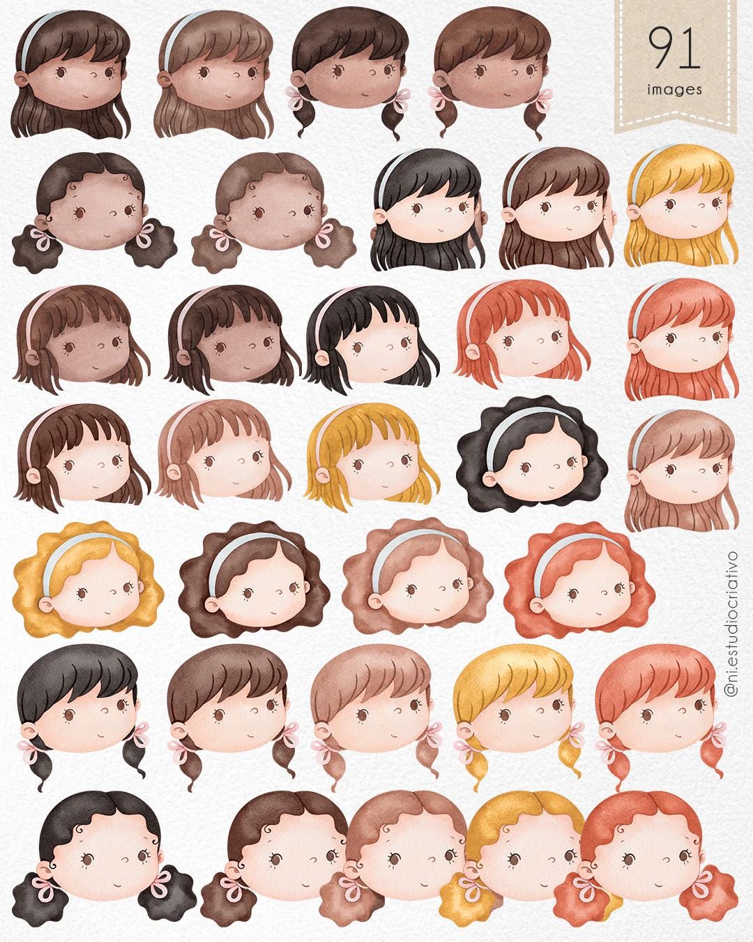 Back to School Kids Watercolor, Cute Student Clipart, Happy Children ...