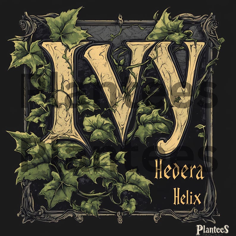 Dark Ivy - Hedera Helix - Etsy