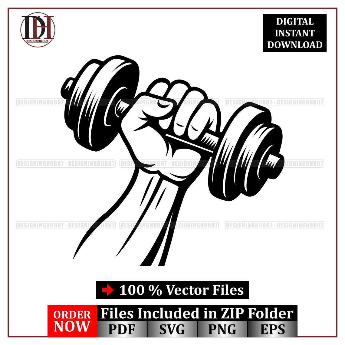 Dumbbell Hand SVG | Fitness Vector Clipart (digital Download) - Etsy