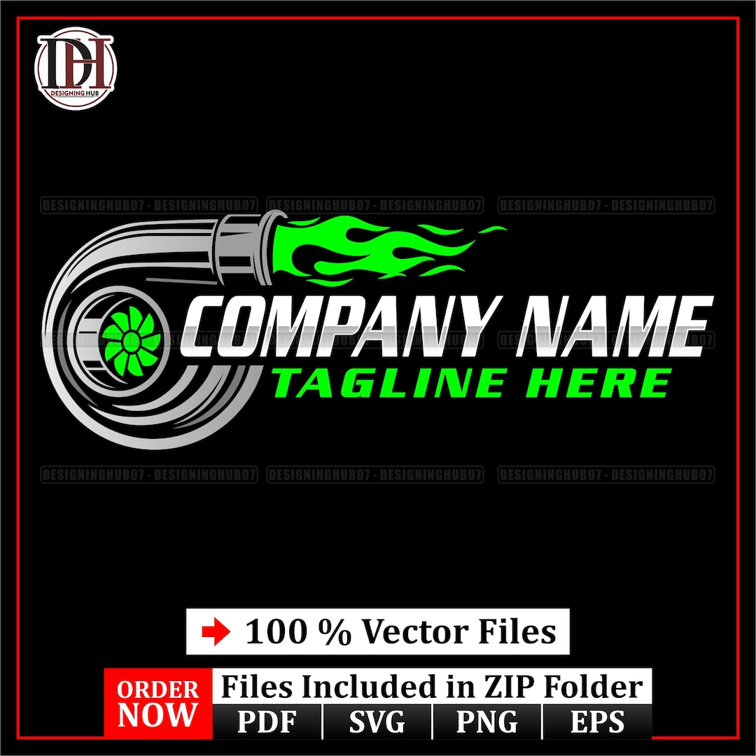 Turbo Logo, Turbo Logo Svg, Custom Turbo Car Logo, Racing Automotive ...