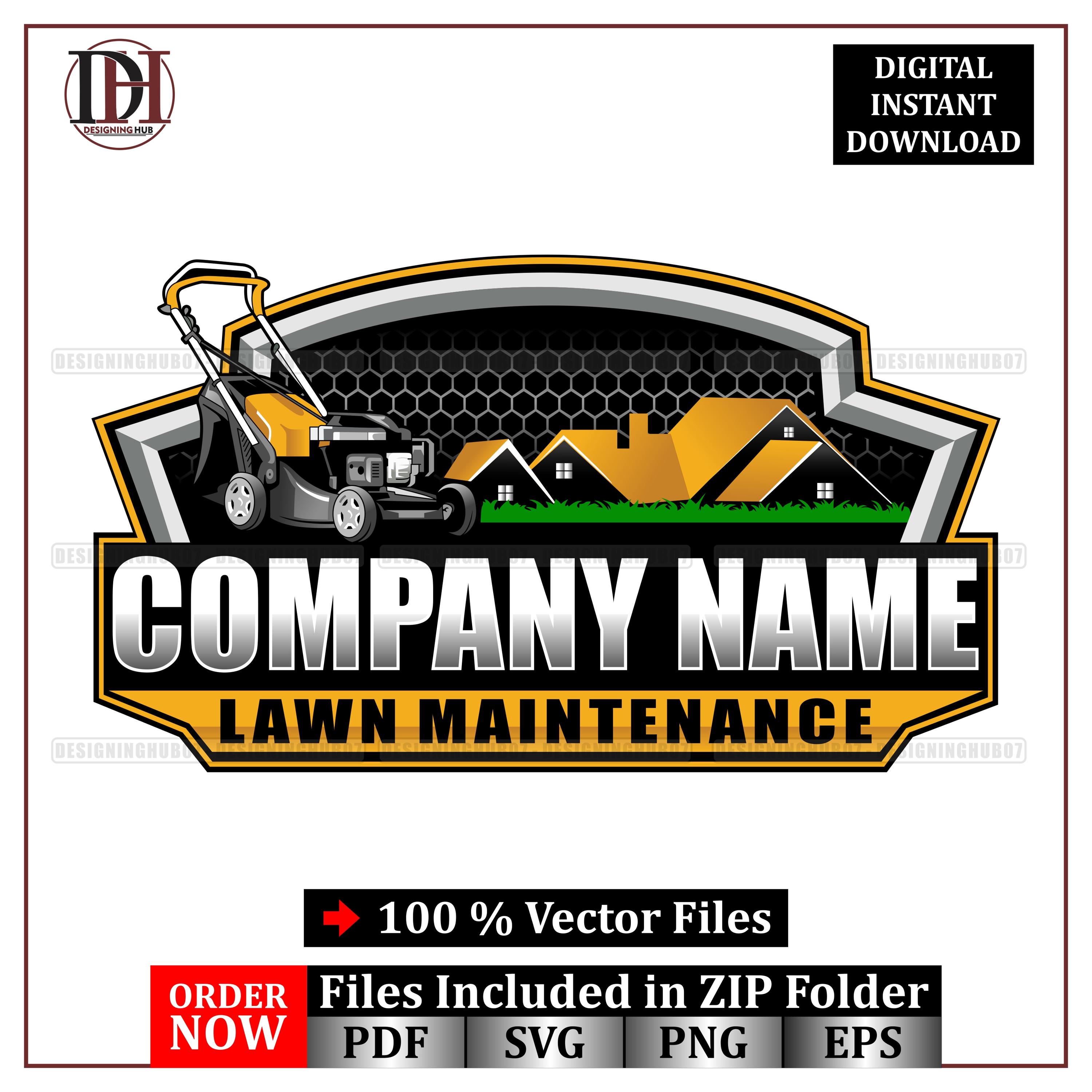 Lawn Maintenance Company Logo Design, Lawn Services Company Logo ...