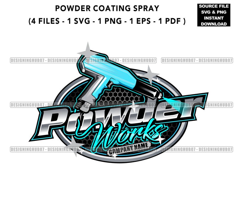 Powder Coating Logo Svg, Custom Powder Coating Spray Logo | Powderworks ...