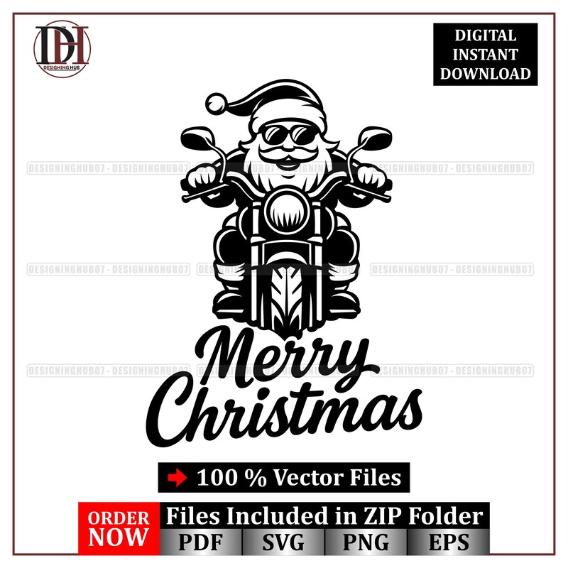 Harley Davidson Santa - Etsy