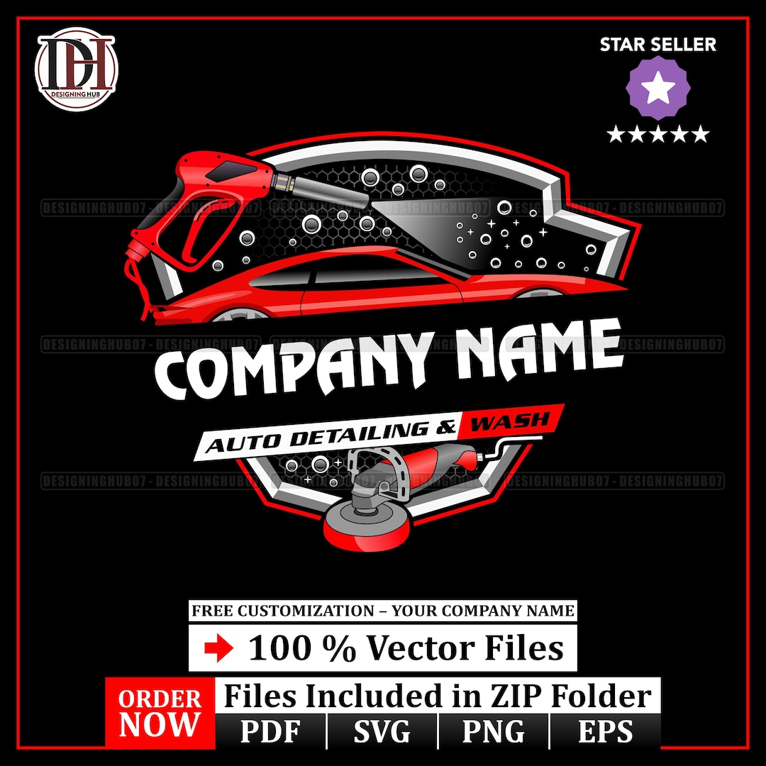 Auto Detailing Logo, Car Detailing Svg, Car Wash Logo, Car Cleaning ...