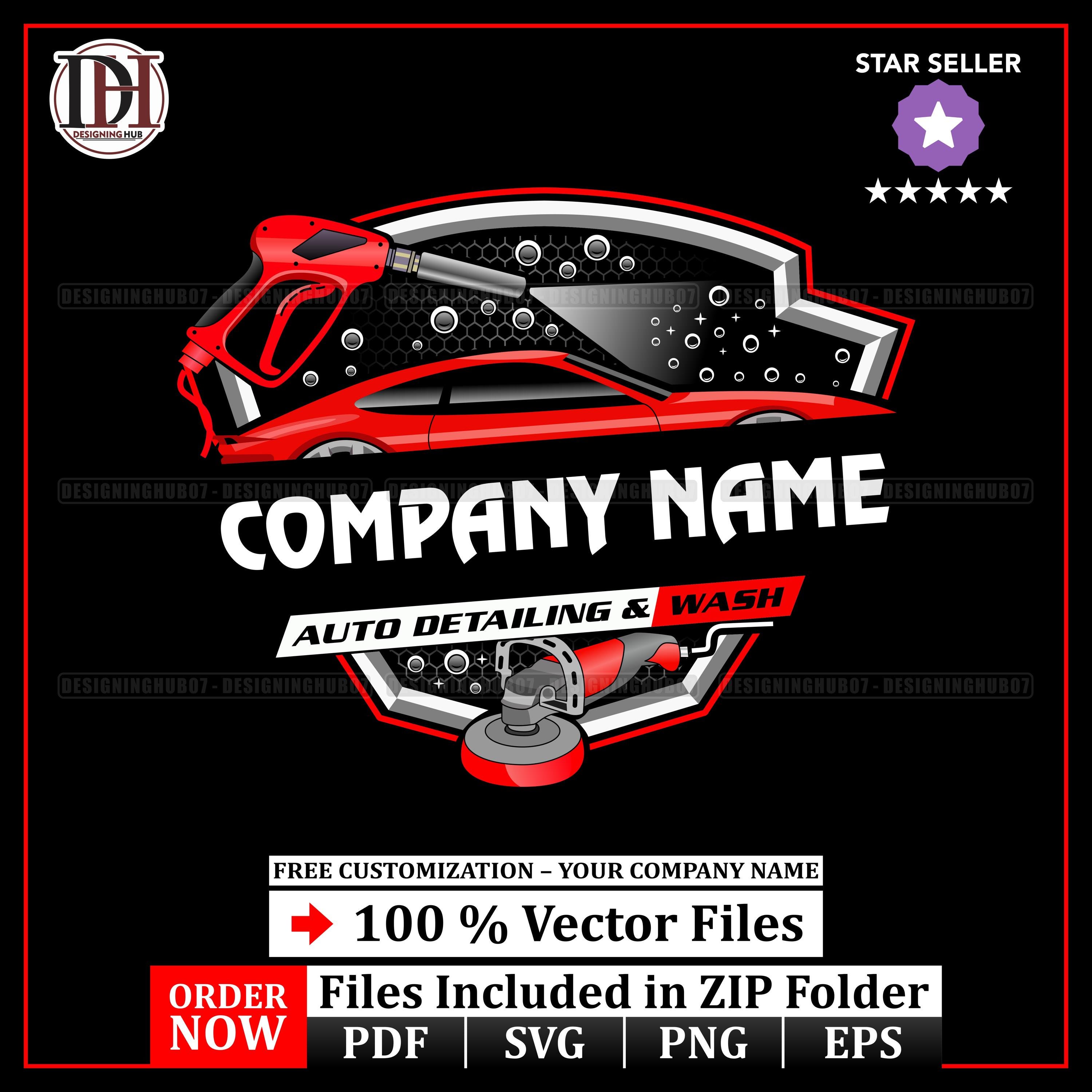 Auto Detailing Logo, Car Detailing Svg, Car Wash Logo, Car Cleaning ...