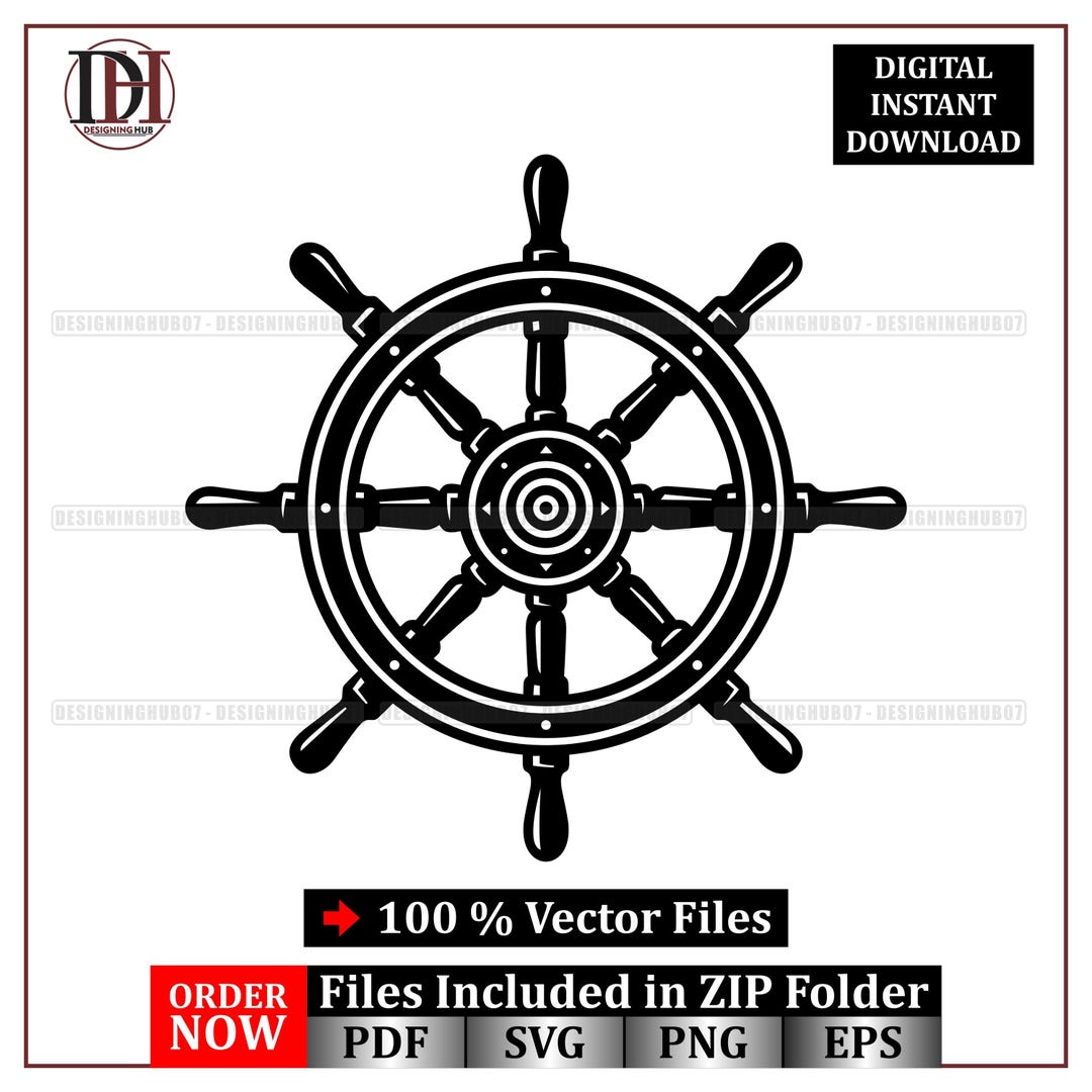 Ship Wheel SVG | Nautical Helm Vector for Cricut (digital Download) - Etsy