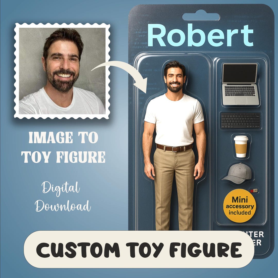 Custom Action Figure Digital, Personalized Digital Figure Art ...