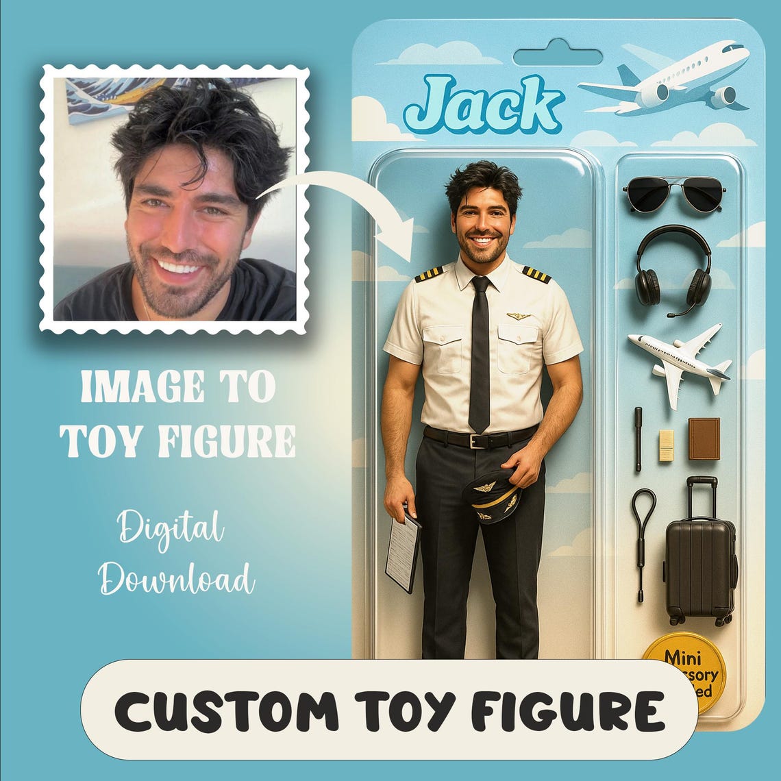 Custom Toy Figure Digital, Personalized Action Figure Design ...