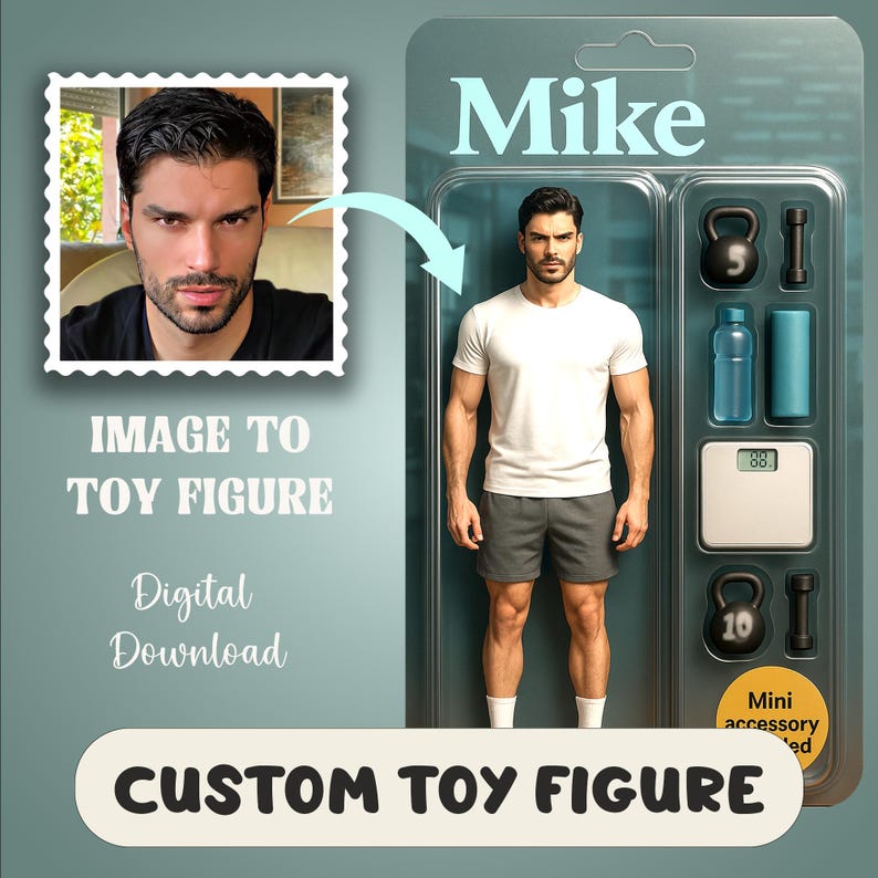 Custom Toy Figure Digital, Personalized Action Figure Design ...